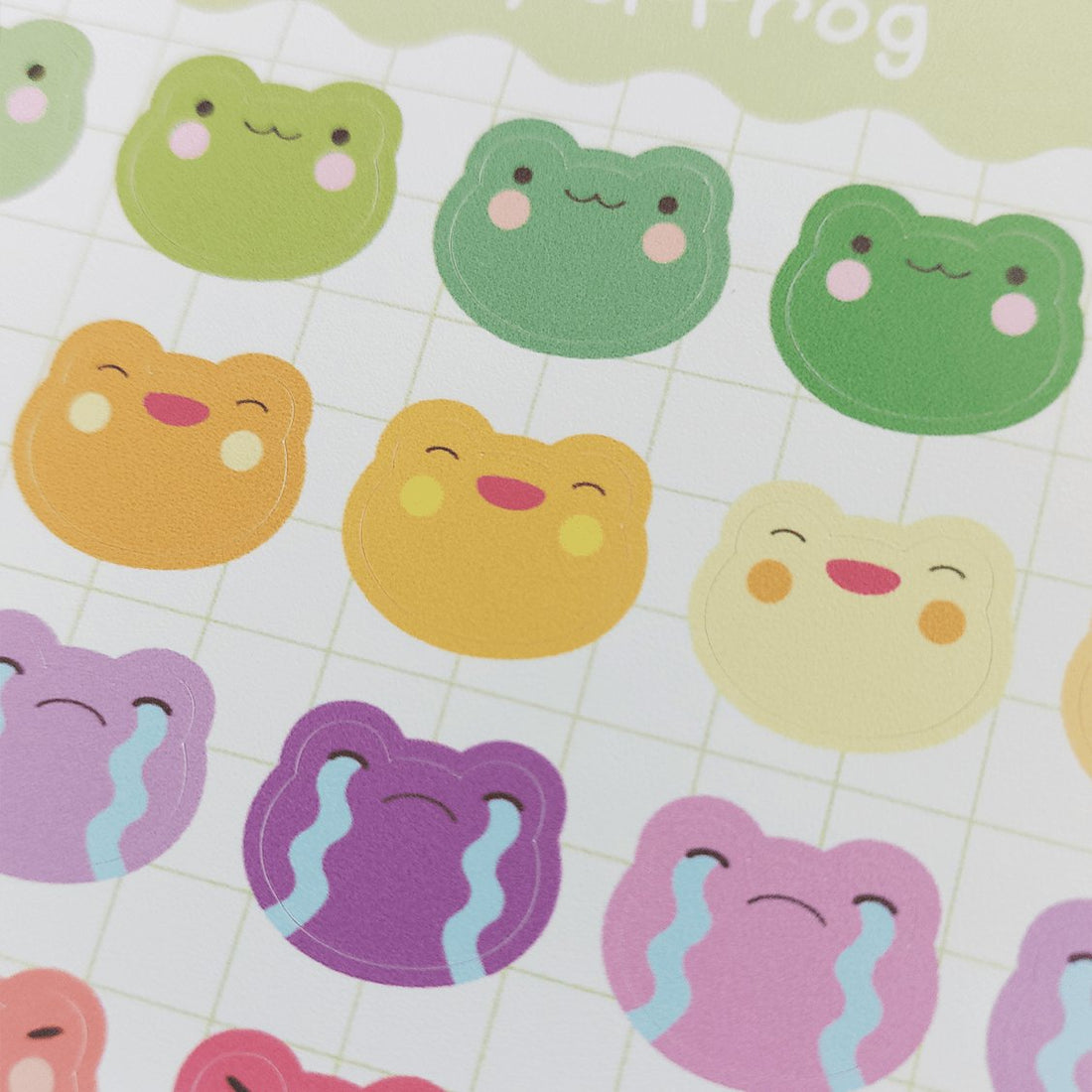"Colourful Frogs" Mood Tracker / Planner stickers sheet – Paperfrog